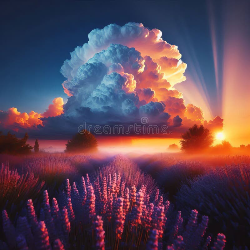 Thunderhead at Sunrise a Tall Dense Cloud Formation that Can Pro Stock ...