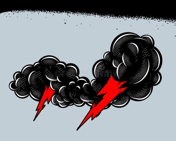 Thundershower stock vector. Illustration of thunder, electric - 16480485