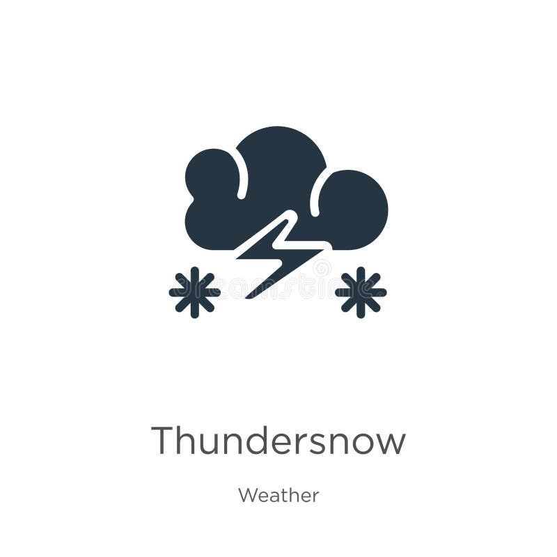 Thundersnow Icon. Trendy Thundersnow Logo Concept on White Backg Stock Vector - Illustration of ...