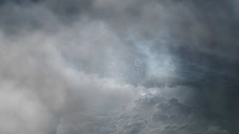 Thunderstorm Amidst Dark Clouds and Dark Sky Stock Video - Video of ...