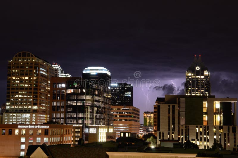 Thunderstorm in Austin Texas Editorial Stock Image - Image of cloud ...