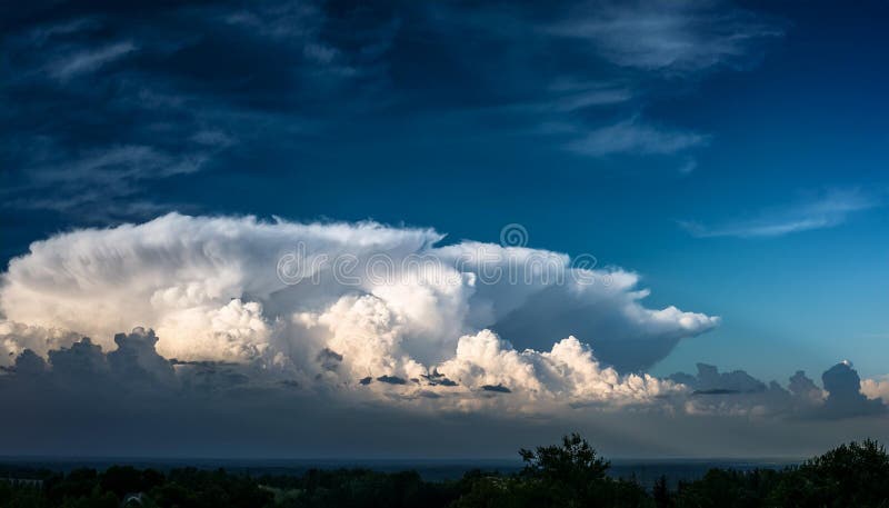 Thunderstorm Clouds, Dramatic Sky, Cloud Background, Heaven, Beautiful Sky Stock Illustration ...