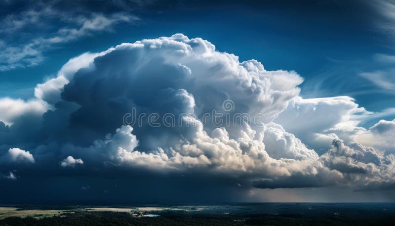 Thunderstorm Clouds, Dramatic Sky, Cloud Background, Heaven, Beautiful Sky Stock Illustration ...