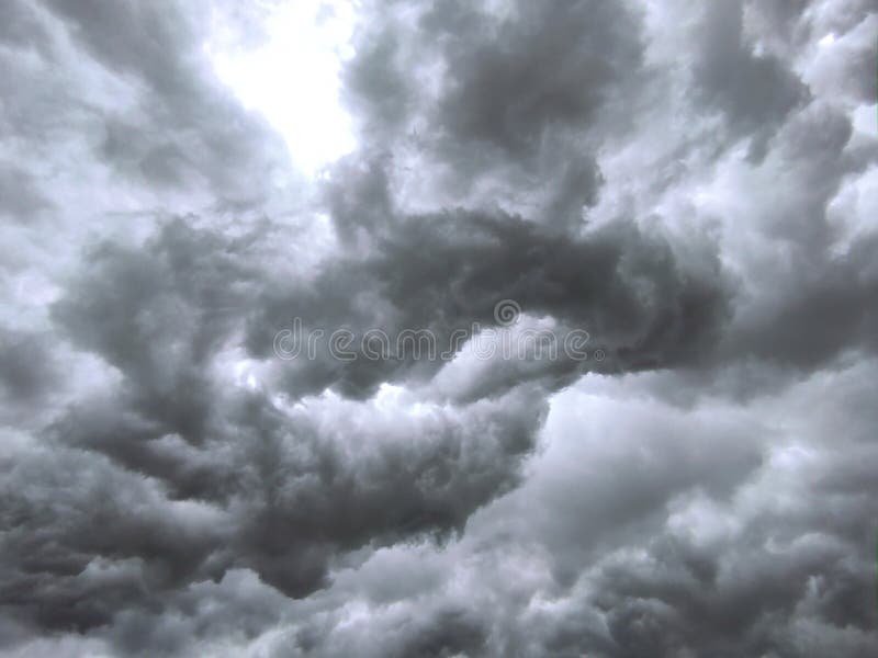 Thunderstorm Clouds Sky Background Stock Image - Image of grey, gloomy ...