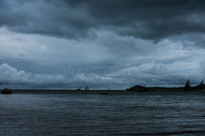 Thunderstorm is coming stock image. Image of tropical - 46395655