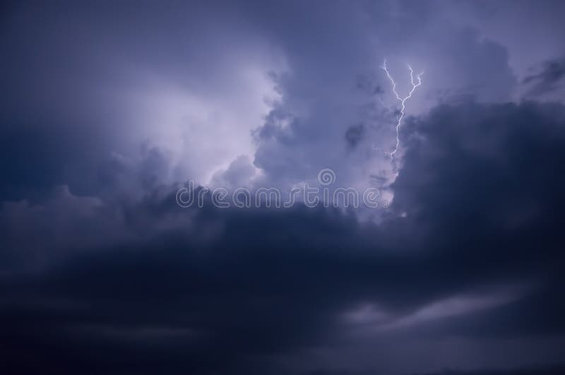 Thunderstorm stock photo. Image of blue, thunder, storm - 83869298