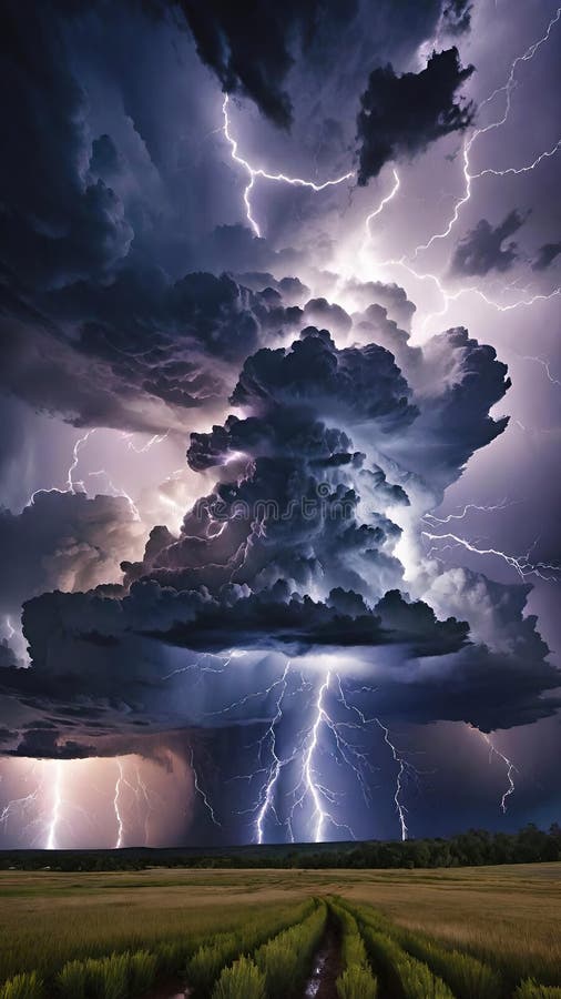 Thunderstorm Fury.a Dramatic Image Capturing the Raw Power of a ...
