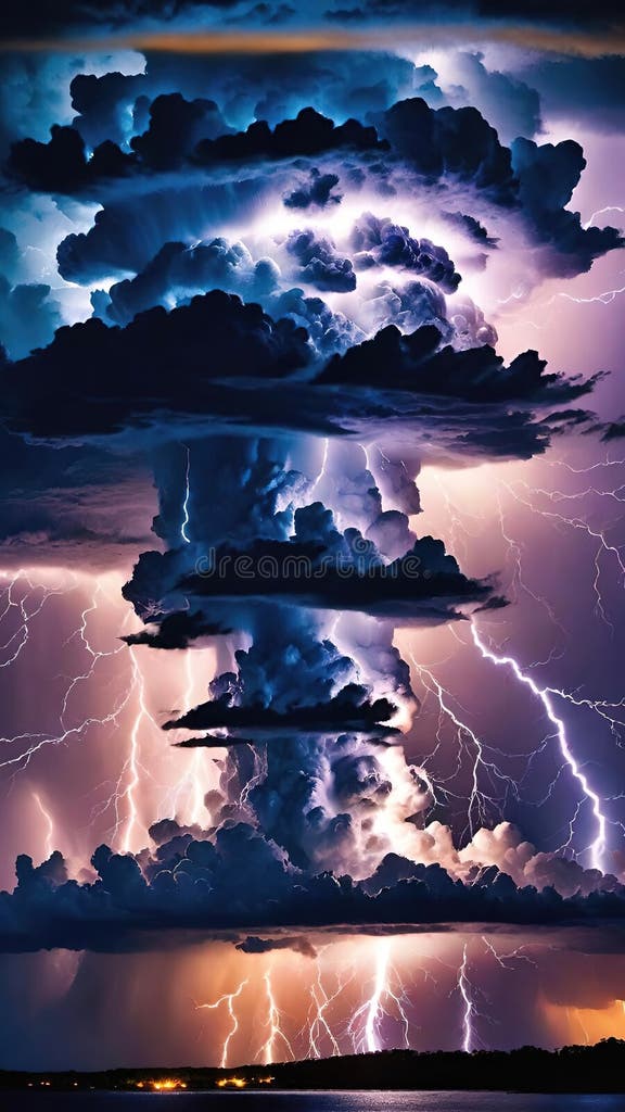 Thunderstorm Fury.a Dramatic Image Capturing the Raw Power of a ...