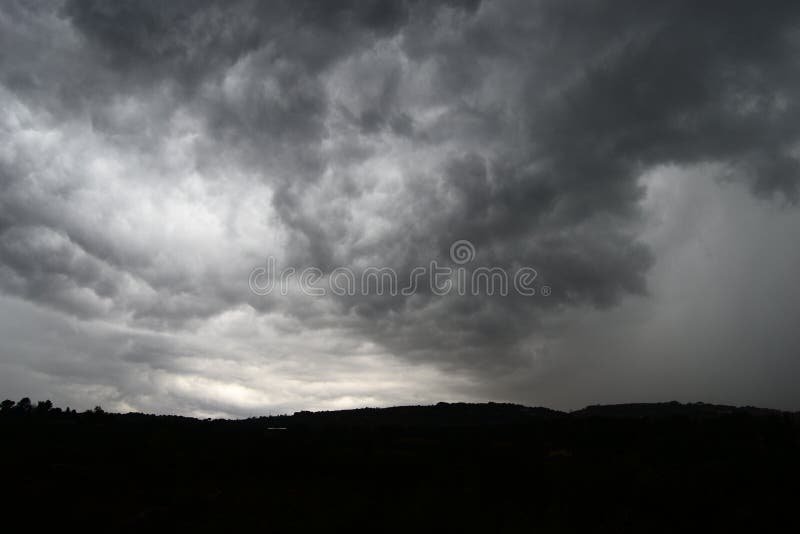 Prairie Thunderstorm Panoramic Stock Image - Image of clouds, grass ...