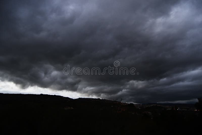Prairie Thunderstorm Panoramic Stock Image - Image of clouds, grass ...