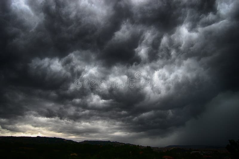 Prairie Thunderstorm Panoramic Stock Image - Image of clouds, grass ...