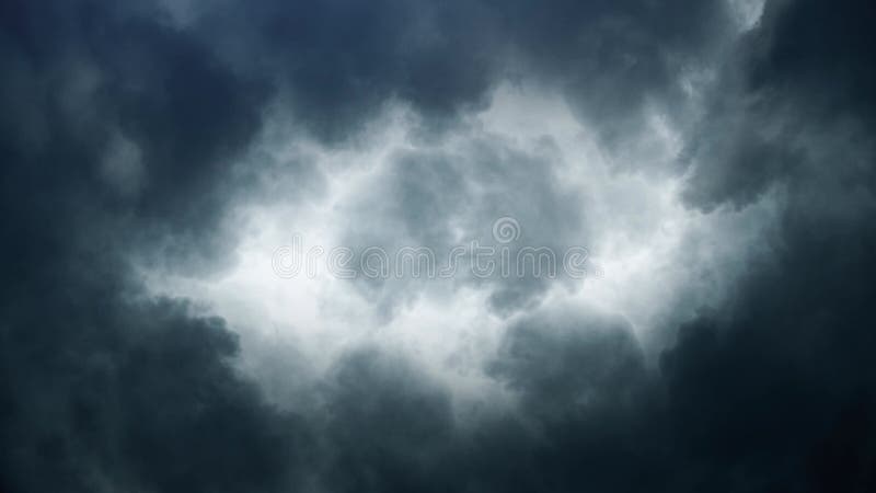Thunderstorm Inside Dark Clouds and Sun Stock Footage - Video of blue ...