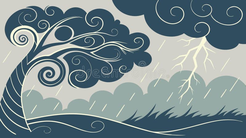 Thunderstorm with Lightning, Dramatic Weather Scene for Intense Visuals ...