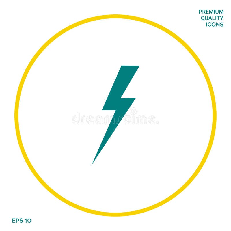 Thunderstorm Lightning Icon. Graphic Elements for Your Design Stock ...