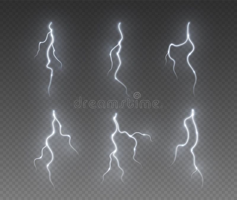 Electric Lightning Frames, Round Thunderstorm Border, Realistic ...