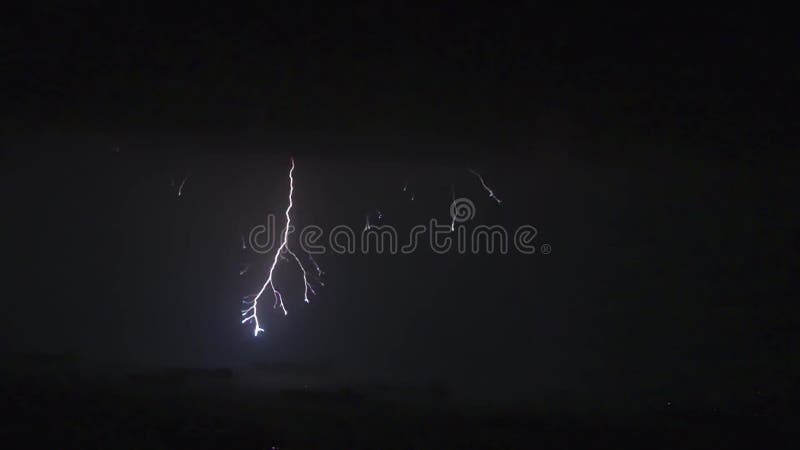 Thunderstorm Moving Clouds at Night with Lightning Stock Video - Video ...
