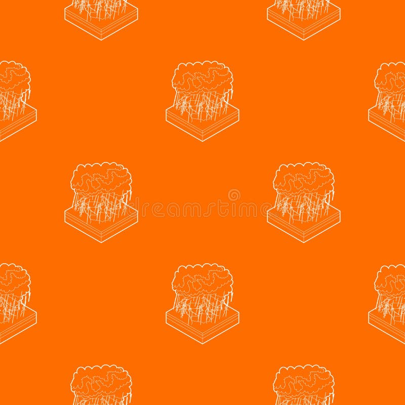 Thunderstorm Pattern Vector Orange Stock Vector - Illustration of ...