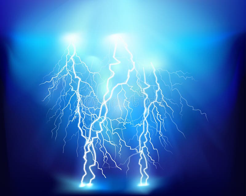 Flash of Lightning. Vector Illustration. Stock Vector - Illustration of ...