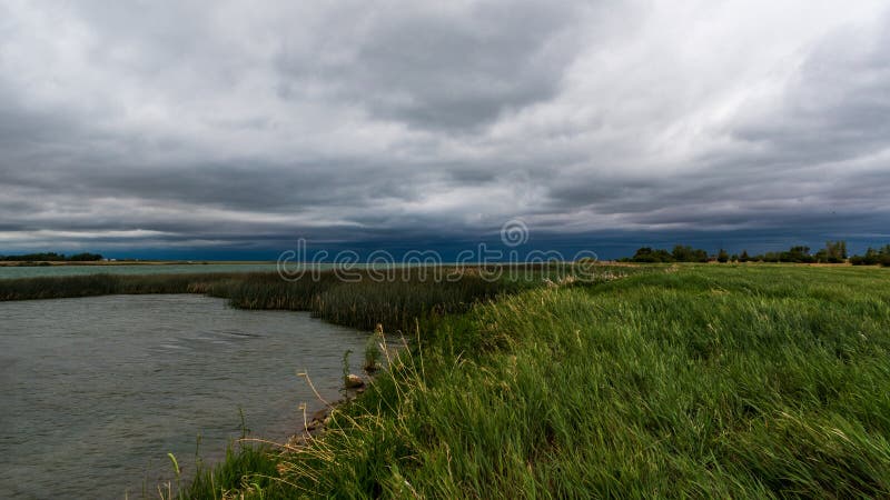 Thunderstorms Storms Over Alberta Prairie, Canada Stock Image - Image ...