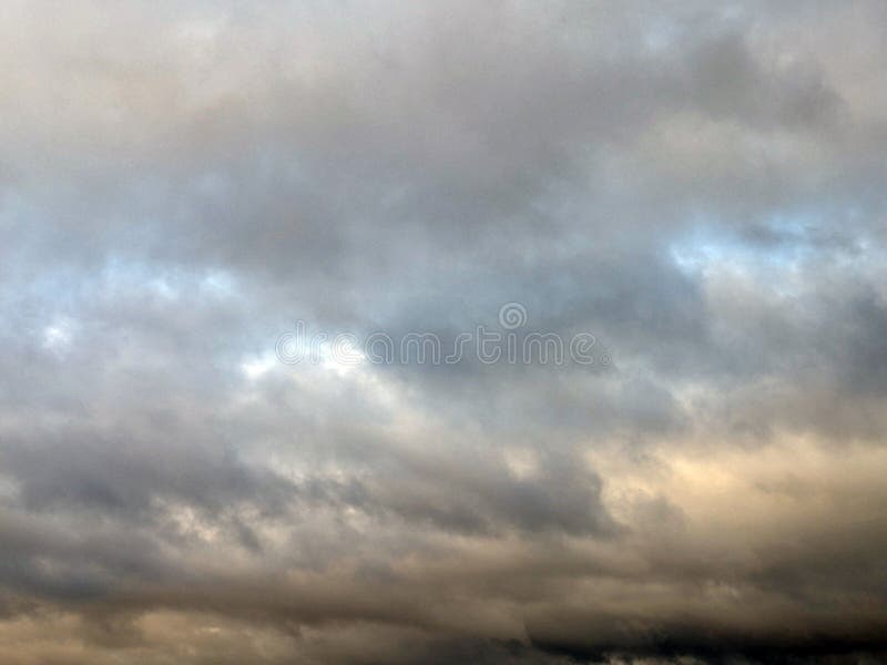 Thundery Stormy Cloudy Blue and Grey Skyscape Sky with Large Clouds ...