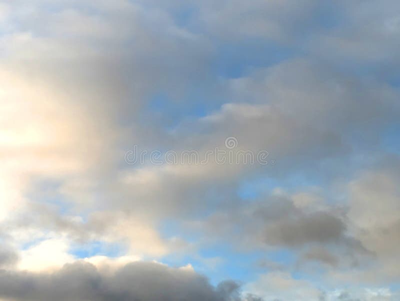 Thundery Stormy Cloudy Blue and Grey Skyscape Sky with Large Clouds ...