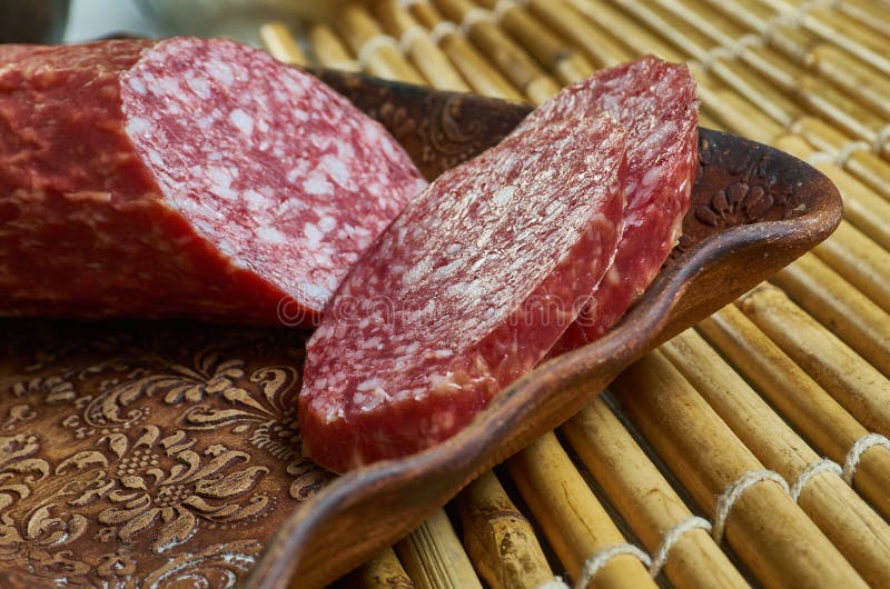 German Thuringer rotwurst stock photo. Image of smoked - 212385286