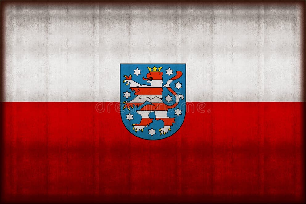 Thuringia Germany Rusty Flag Illustration Stock Illustration ...