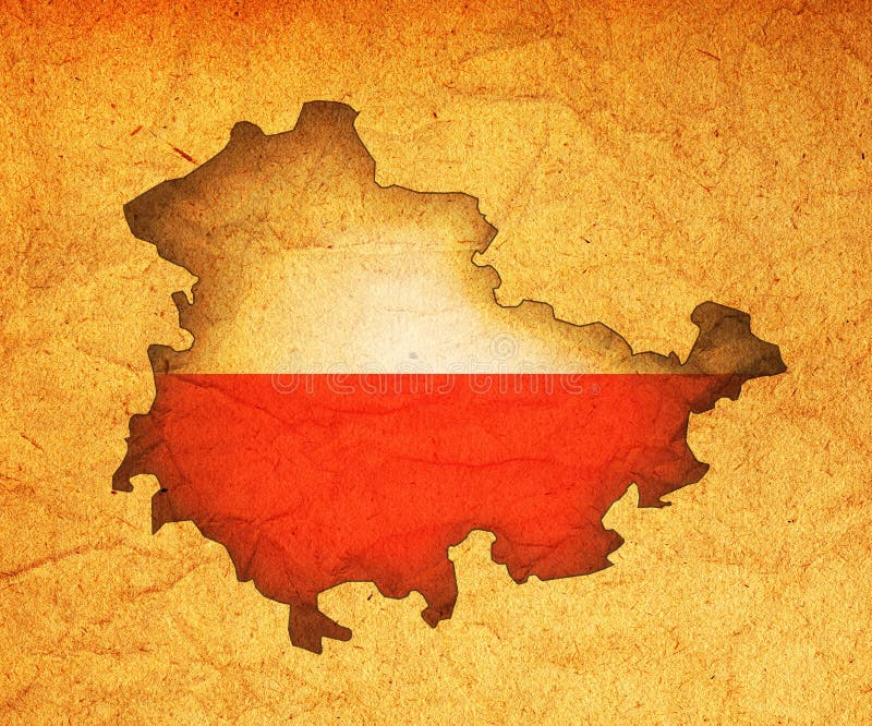 Thuringia region map stock illustration. Illustration of thuringia ...