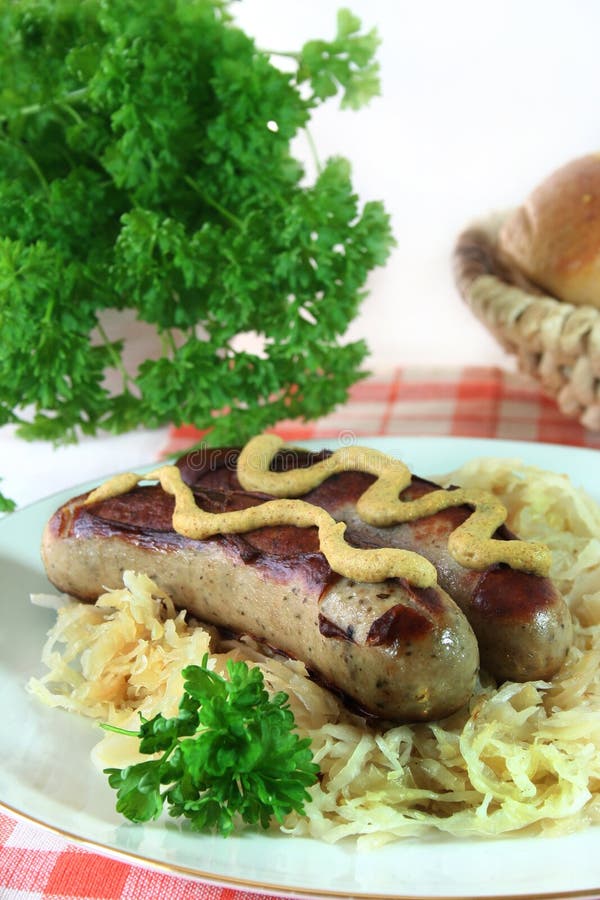 Thuringian bratwurst stock photo. Image of fried, bratwurst - 12955500