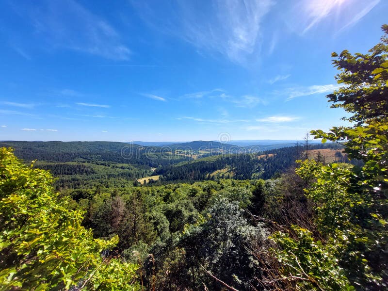 Thuringian Forest Landscape with Lush Greenery and Scenic Views Stock ...