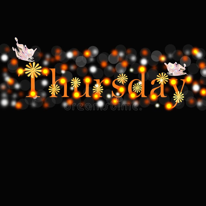 Thursday Night Neon Signboard Stock Illustration - Illustration of ...