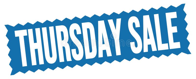 THURSDAY SALE Text Written on Blue Stamp Sign Stock Illustration ...