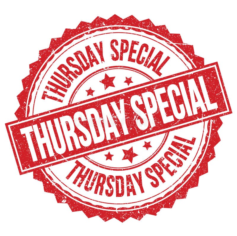 THURSDAY SPECIAL Text on Red Round Stamp Sign Stock Illustration ...