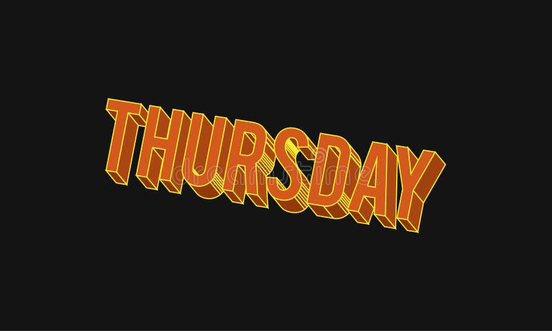 Thursday vector art stock vector. Illustration of happy - 169395544
