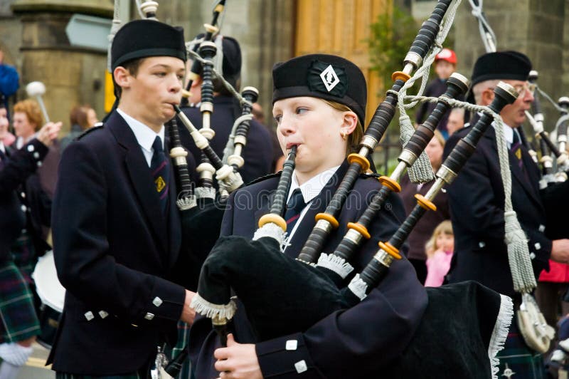 Thurso, Écosse - 13 Août 2005. Cornemuse écossaise Traditionnelle Image ...