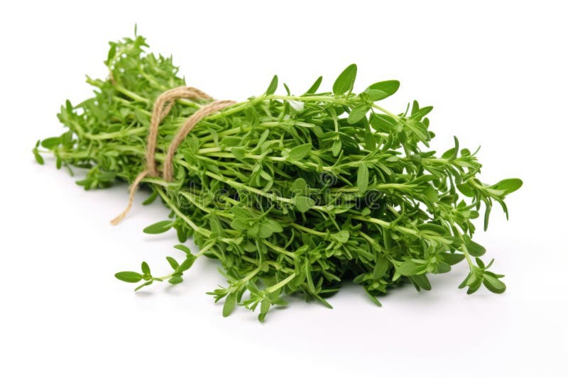 Thyme Leaf Bundle on a White Surface Stock Image - Image of organic ...