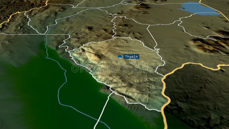 Thyolo, Malawi - Highlighted with Capital. Physical Stock Illustration ...