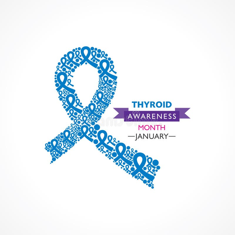 Thyroid Awareness Month Observed in January Stock Vector - Illustration ...