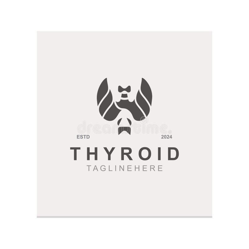 Thyroid Gland Human Endocrine System Structure Logo Thyroid Care Simple Template Stock Vector ...