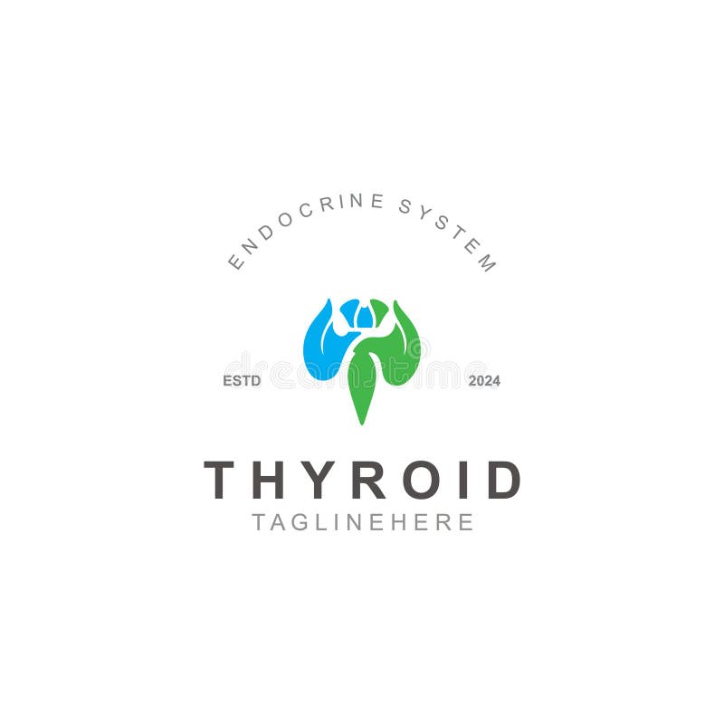 Thyroid Gland Human Endocrine System Structure Logo Thyroid Care Simple ...