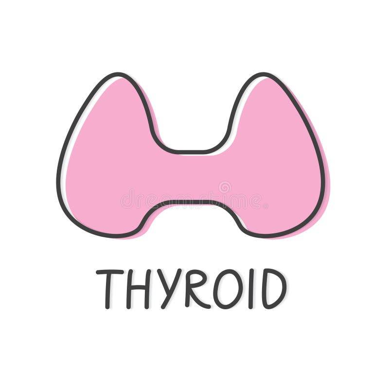 Thyroid gland icon stock vector. Illustration of gland - 194143302