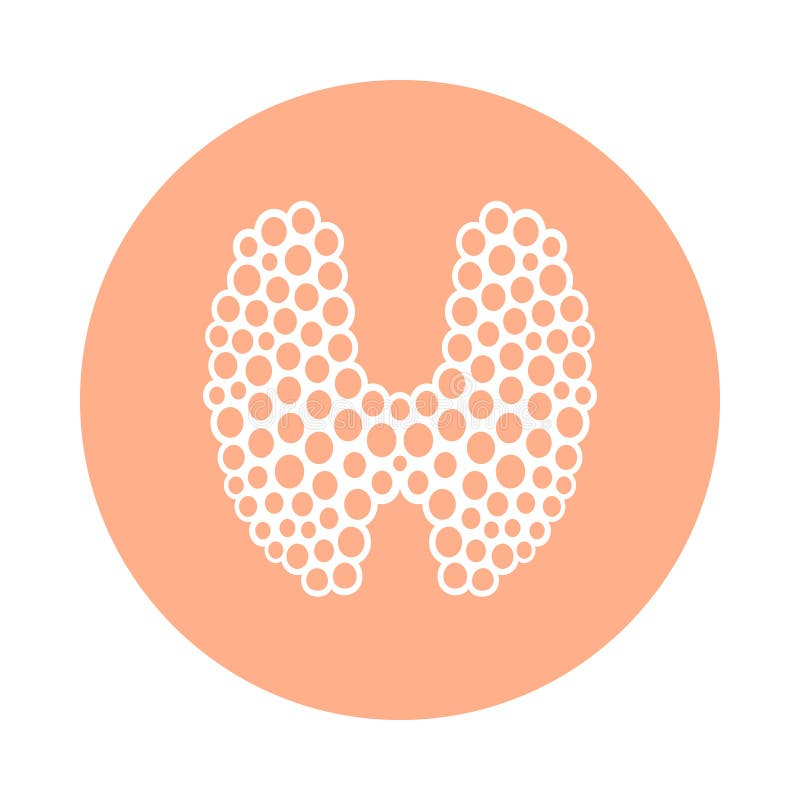 Thyroid Gland Symbol on White Background Stock Vector - Illustration of ...