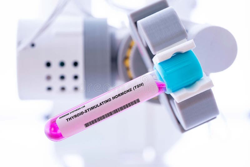 Thyroid-stimulating Hormone (TSH). Test Tube with Artificial Hormone in ... Thyroid-stimulating Hormone (TSH). Test Tube with Artificial Hormone in ...