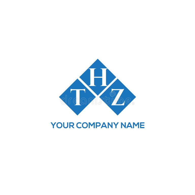 THZ Letter Logo Design on WHITE Background. THZ Creative Initials ...