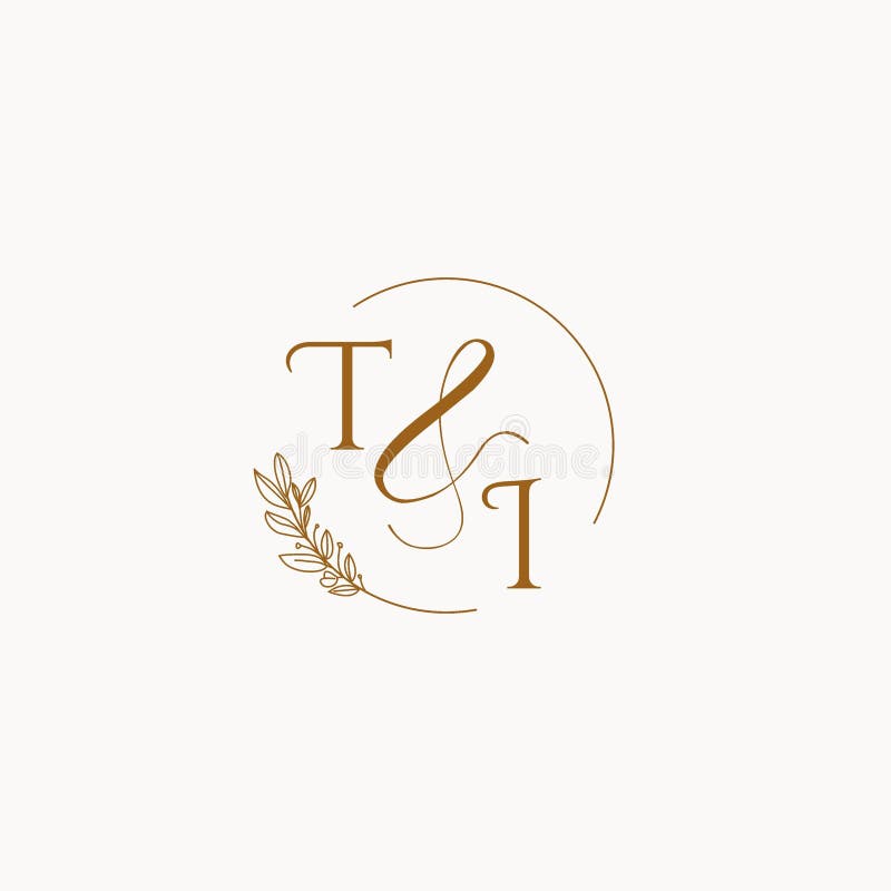 TI Initial Wedding Monogram Logo Stock Illustration - Illustration of ...