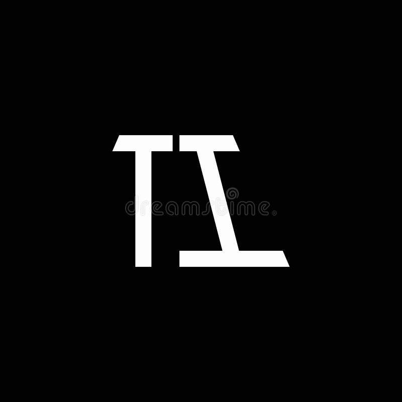 TI Logo Abstract Monogram Isolated on Black Background Stock Vector ...