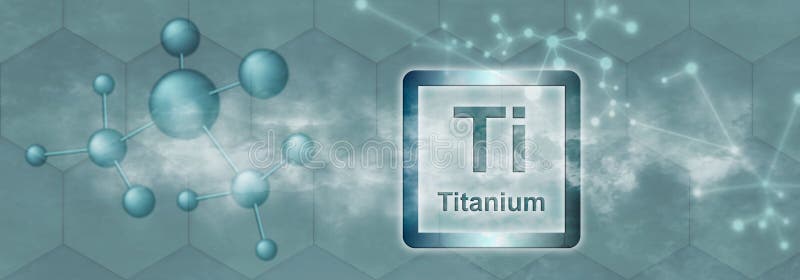 Ti Symbol. Titanium Chemical Element Stock Illustration - Illustration ...