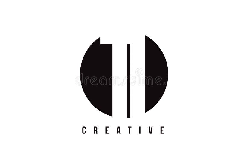 TI T I White Letter Logo Design with Circle Background. Stock Vector ...