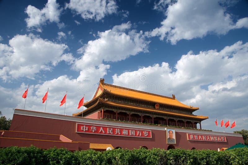 Tian-an-Men Gate, Beijing editorial stock photo. Image of complex ...