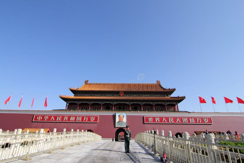 Tian an Men Gate of Beijing, China 01 Editorial Image - Image of famous ...
